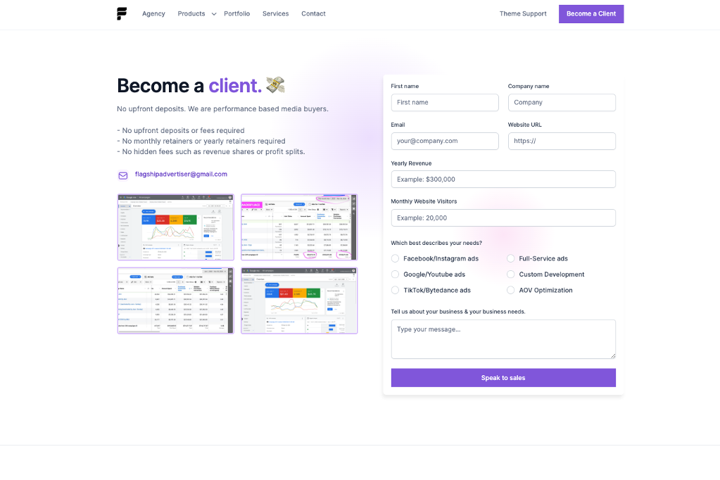 Ad Agency | Contact Form #2 - Webflow